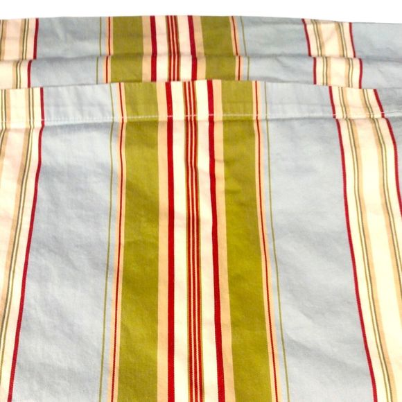 Pottery Barn | Accents | Pottery Barn Euro Sham 26x26 Green Light Blue Red White Stripes 0 ...